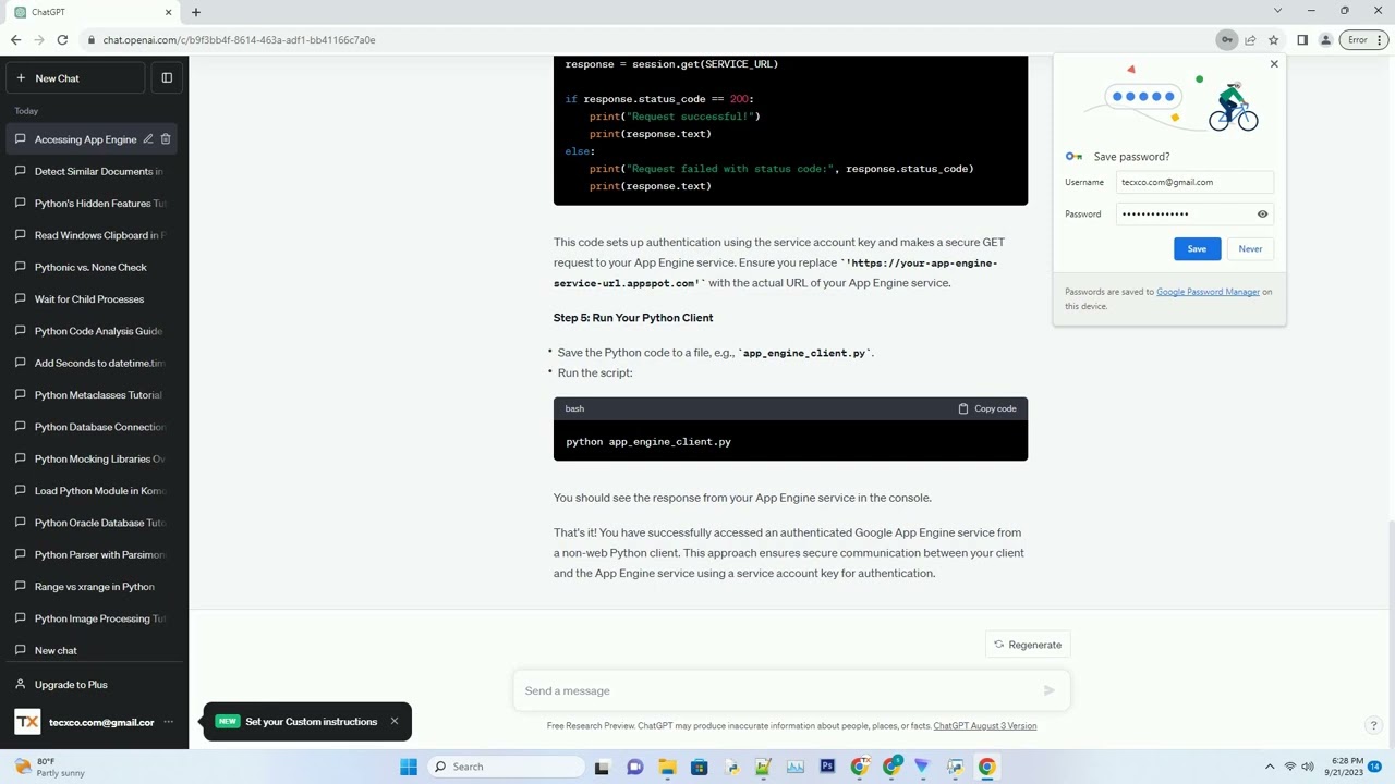 How do you access an authenticated Google App Engine service from a nonweb python client