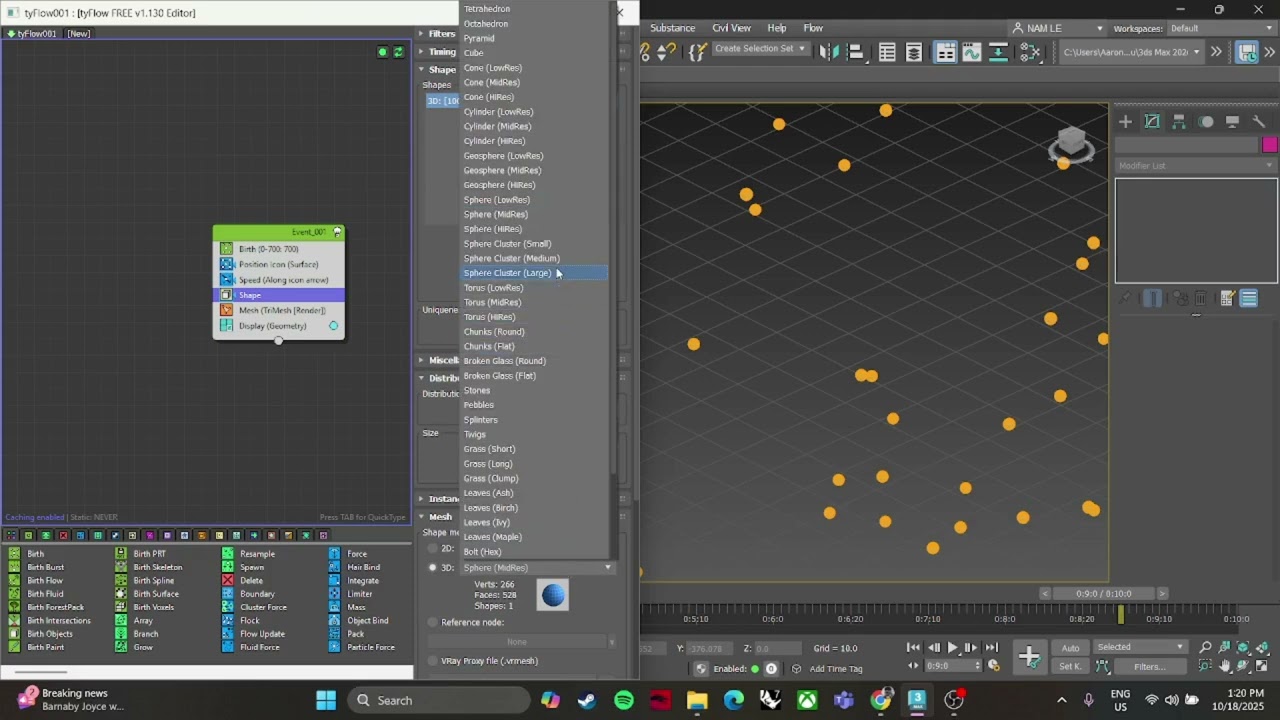 How to create wind simulation with tyflow 3ds max