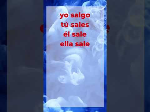 Irregular Present Tense Spanish Verb Salir - to leave or to go out