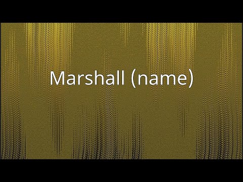 Marshall (name)
