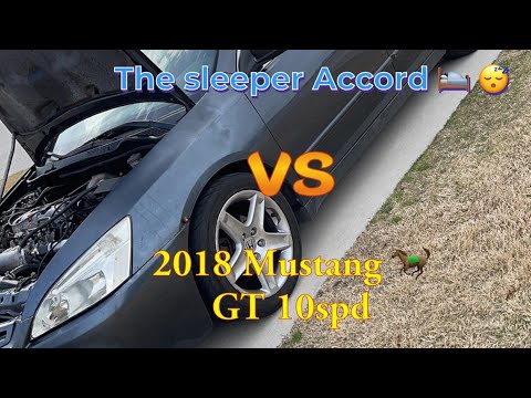 2003 Accord TURBO K24A2 w/eBay gt3582 vs 2018 Mustang GT 10spd