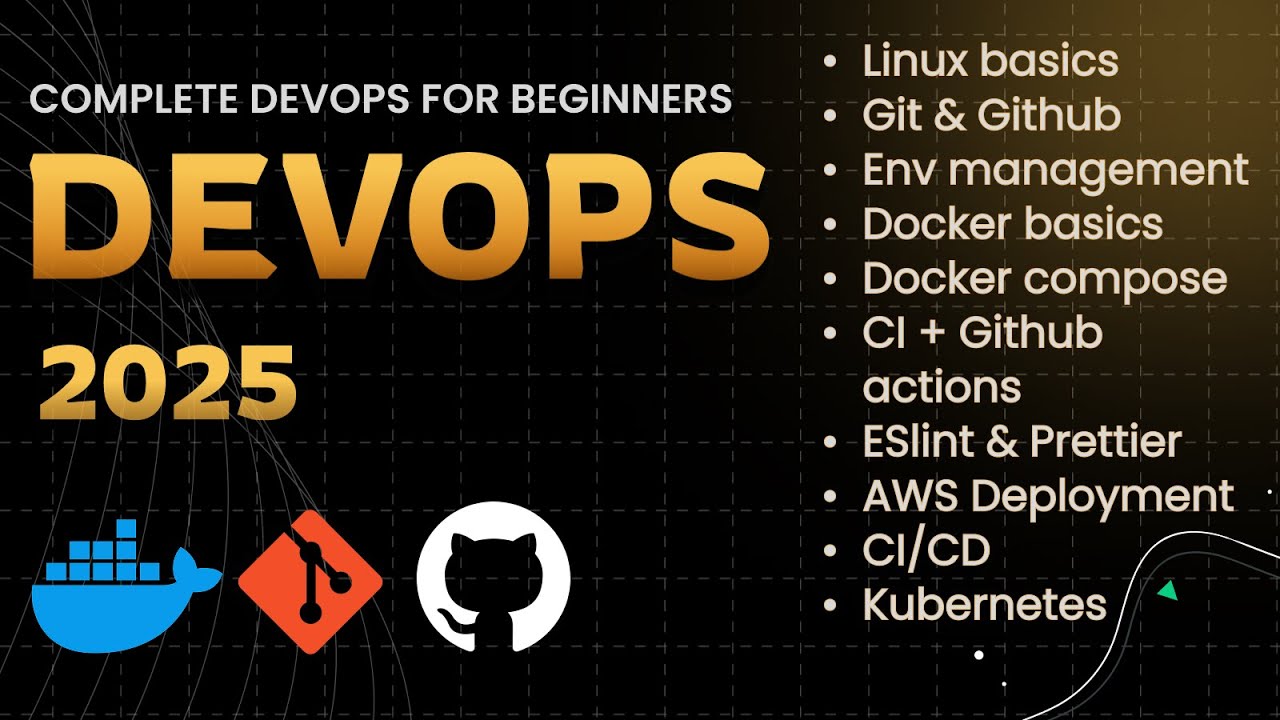 DevOps Full Course for Beginners 2025 | Git, Docker, CI/CD, AWS, Kubernetes | Part 1