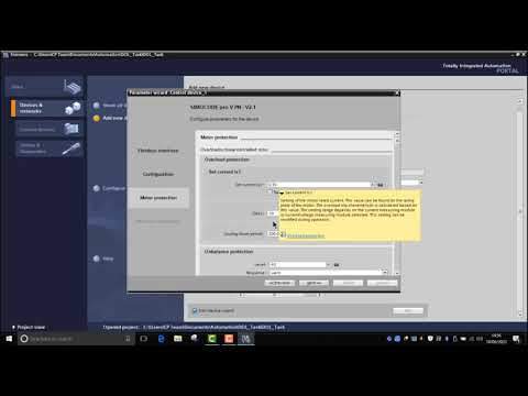 SIMOCODE programming a direct on-line starter.