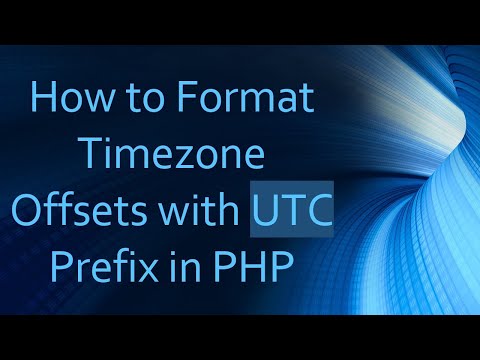 How to Format Timezone Offsets with UTC Prefix in PHP