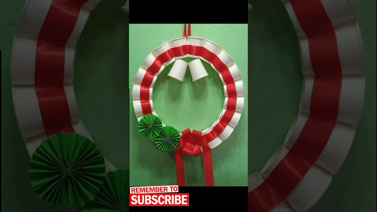 Diy Paper Cup Wall Decoration | Christmas Lantern | waste material craft ideas #shorts