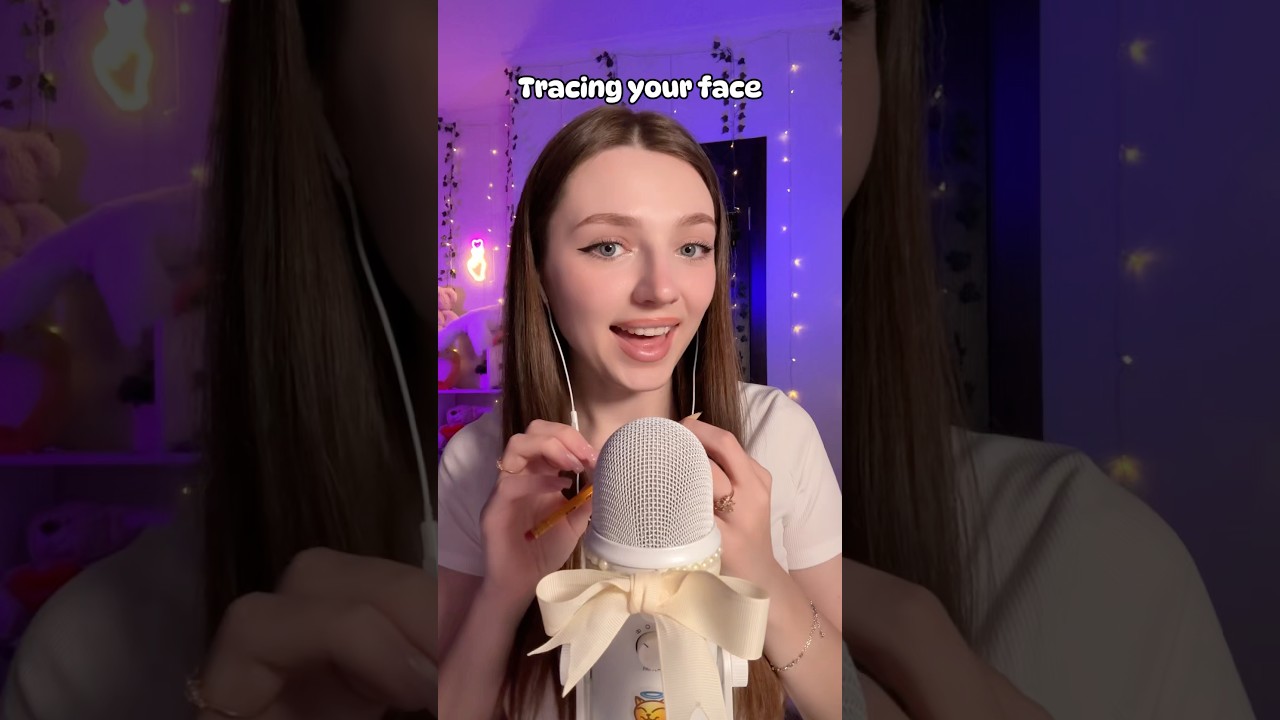 Tracing your face #asmr #asmrsounds #asmrrelax #asmrtingles #asmrwhispers #asmrsleep #relax #tingles