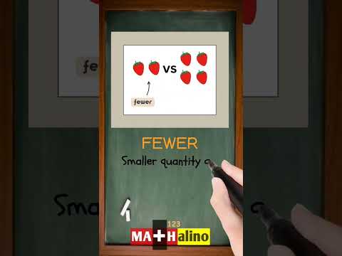 What is Fewer? | Math Dictionary | MATHalino123