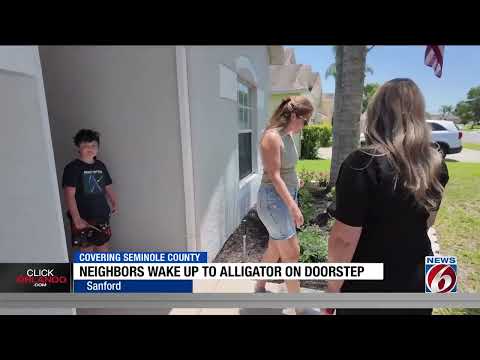Sanford cops relocate 6-foot gator from doorstep