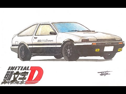 Drawing the AE86 from INITIAL D **(realistic)**