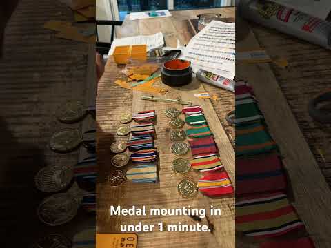 Medal 🎖️ mounting in under a minute #marinescorps #military #usmc