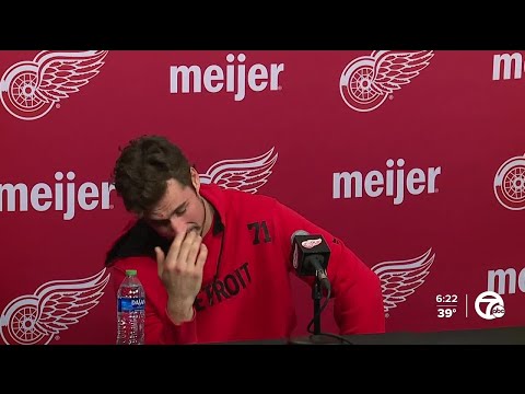 Dylan Larkin gets emotional while discussing Tyler Bertuzzi trade