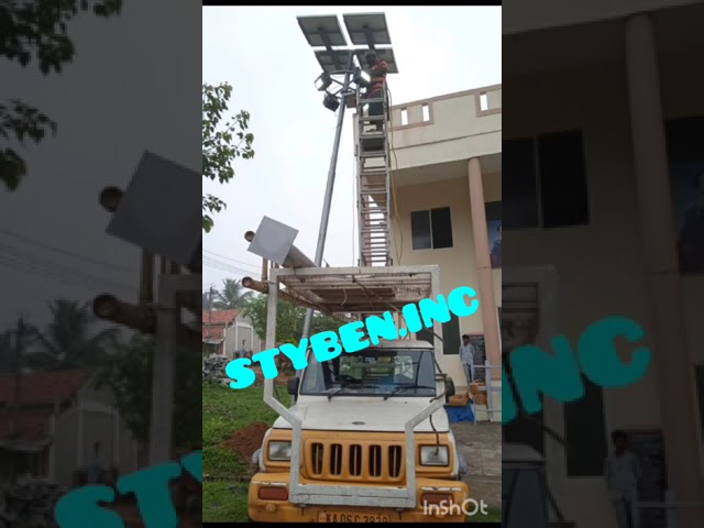 Solar High Mast Light - 7mtr Solar Mini Mast Light With Pole ...