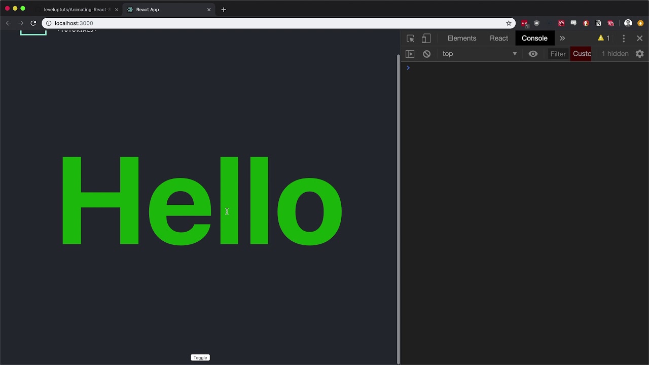 #5 Animating Properties - Animating React
