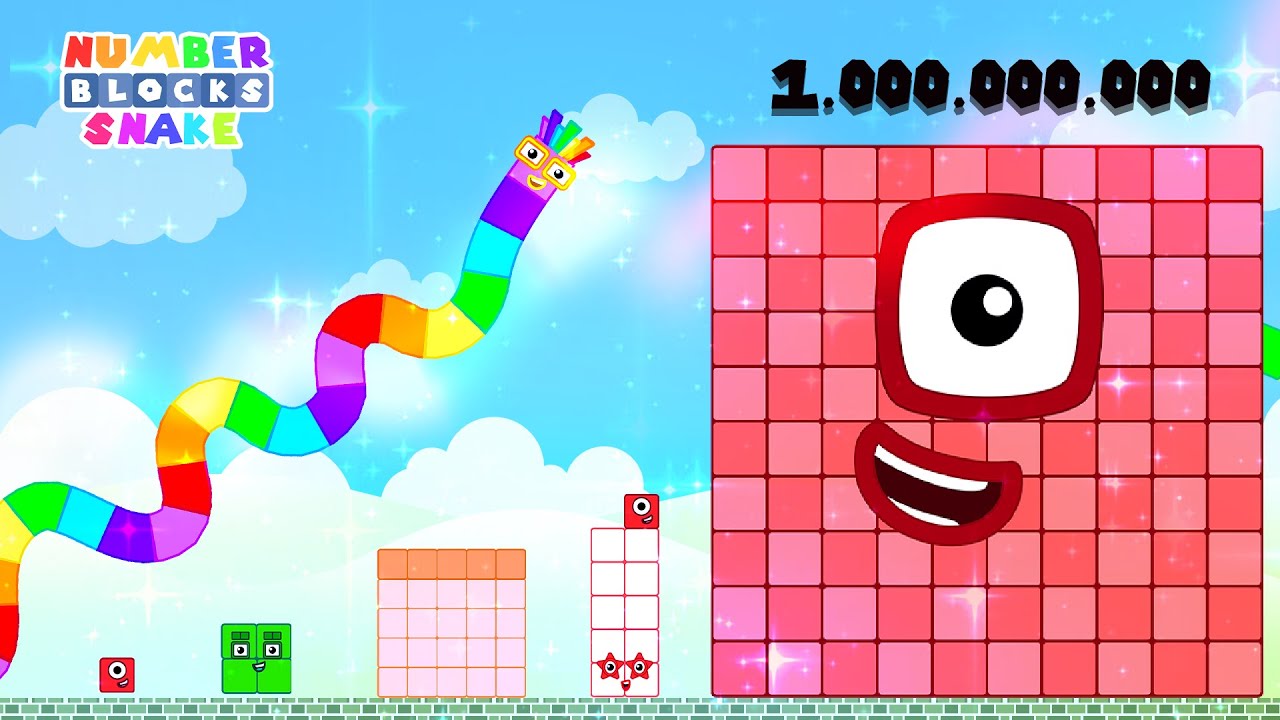 Ultimate Numberblocks Snake in the Hardest Maze Mayhem | Numberblocks 1.000.000.000