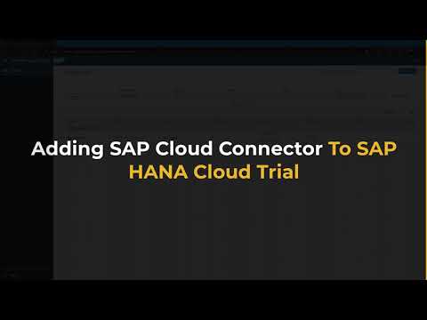 Add SAP Cloud Connector to SAP HANA Cloud trial