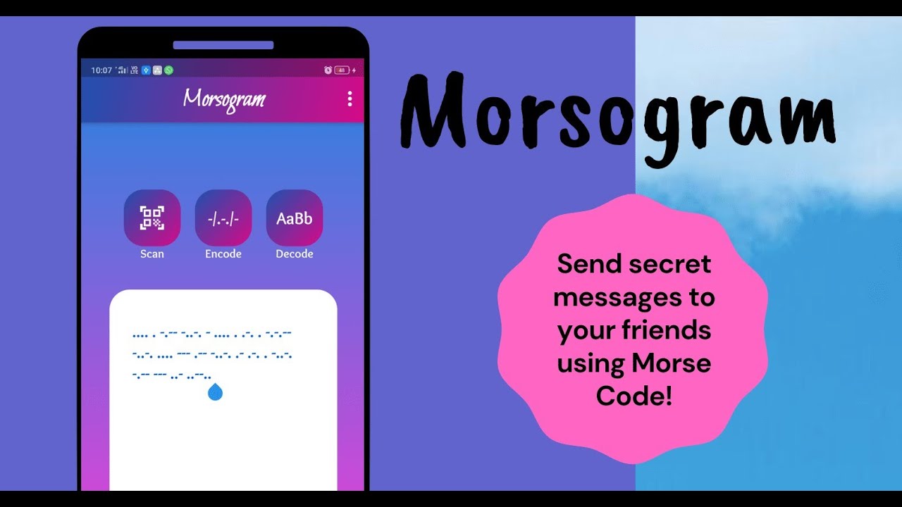Morsogram (A morse code Chat App)