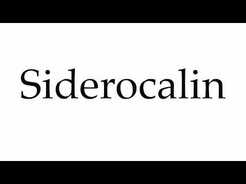 How to Pronounce Siderocalin