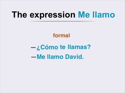 The expression Me llamo