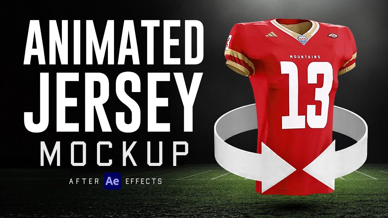 Animated Football Jersey Mockup| After Effects tutorial