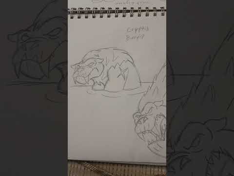 Cryptid series. The Bunyip #drawing #cryptozoology #cryptids