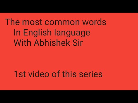 The most common words that start with 'A'
