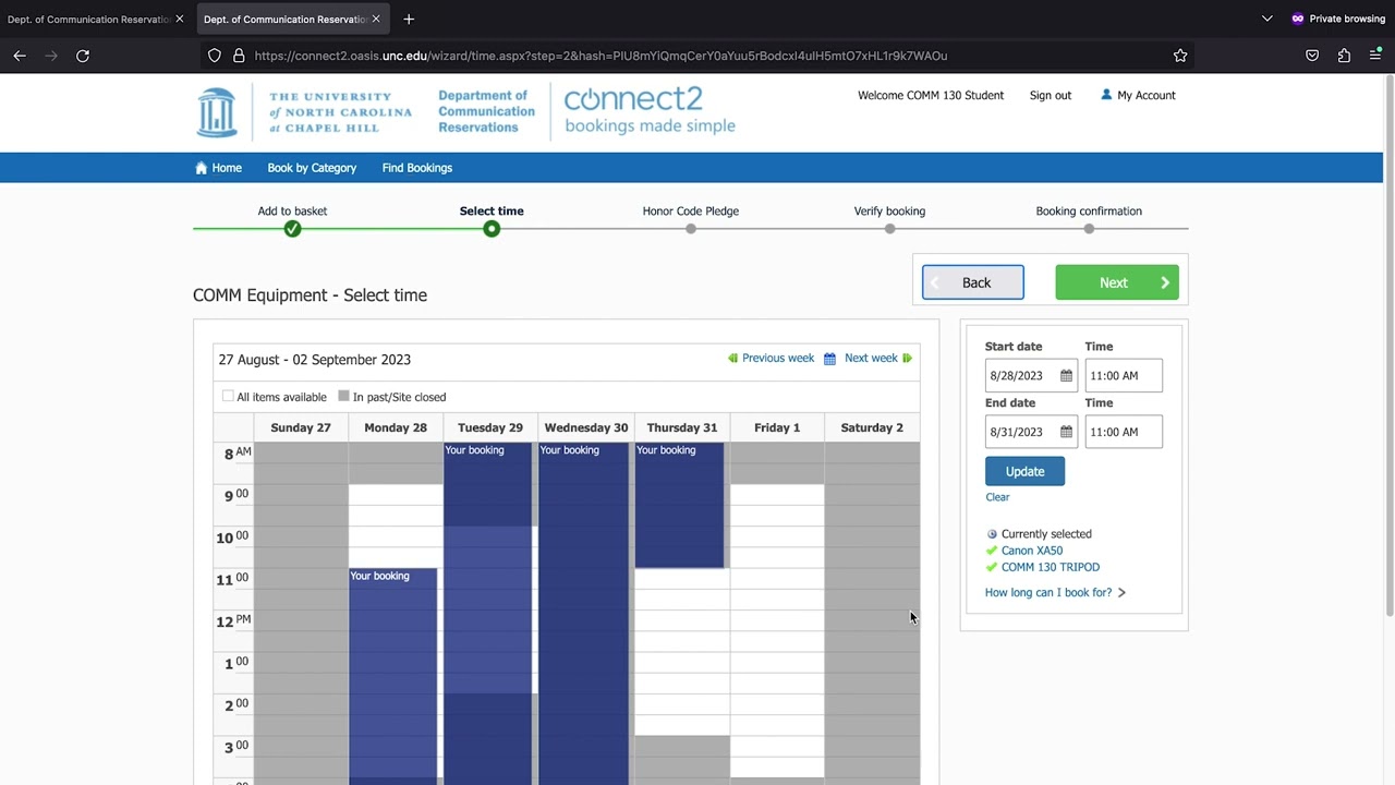 Connect2 Booking Tutorial