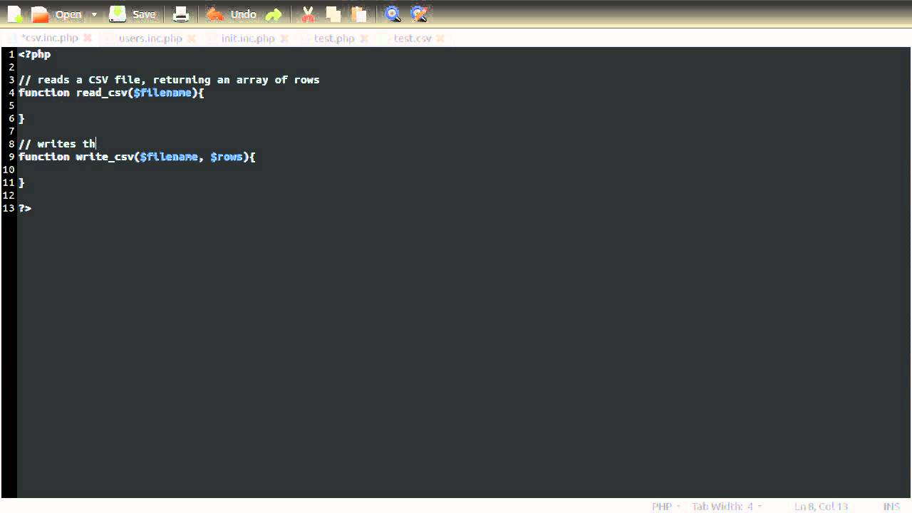 PHP Tutorial: Using CSV Files [part 01]
