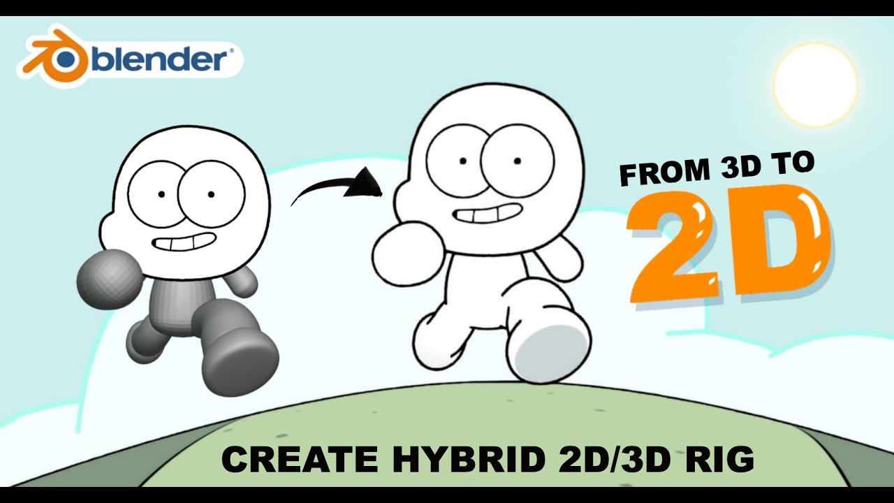 The Easiest Blender Grease Pencil Hybrid Rig You'll Ever Build