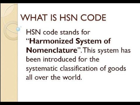 HSN CODE / SAC CODE