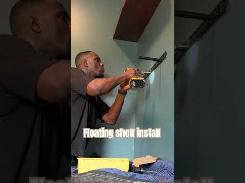 Floating shelves over some built in cabinets #floatingshelf #floatingshelves
