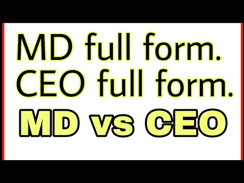 MD full form II CEO full form II md vs ceo