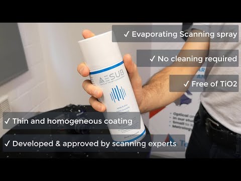 3D scanning with Aesub blue vanishing spray on a DSLR camera