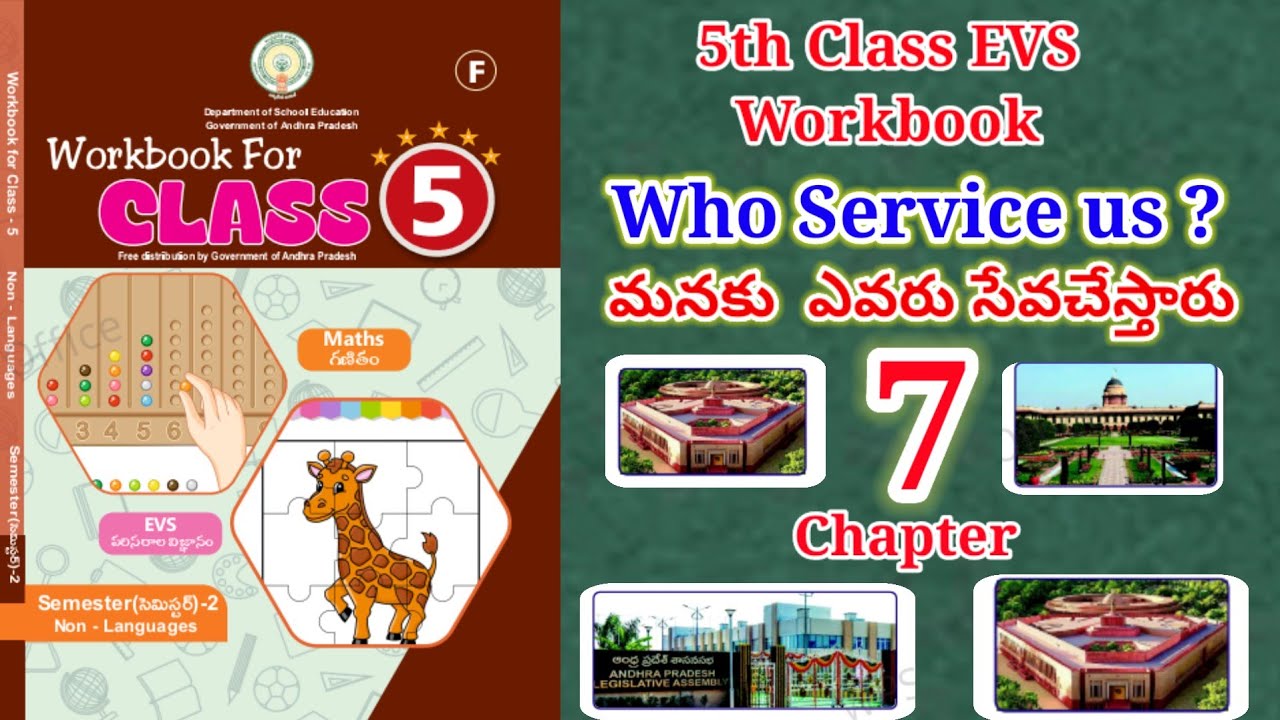 5th Class EVS Workbook Who Service us | 5th Class EVS Workbook Chapter 7 Who Service Us