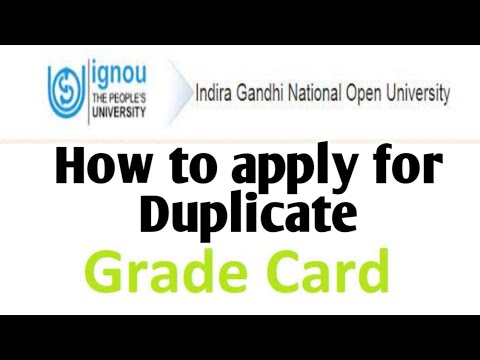 How to apply for duplicate Grade Card / Marksheet of IGNOU #ignou_marksheet #ignou_grade_card #2022