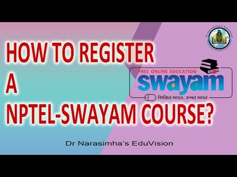 How to register a NPTEL-SWAYAM Course? #swayam #nptel
