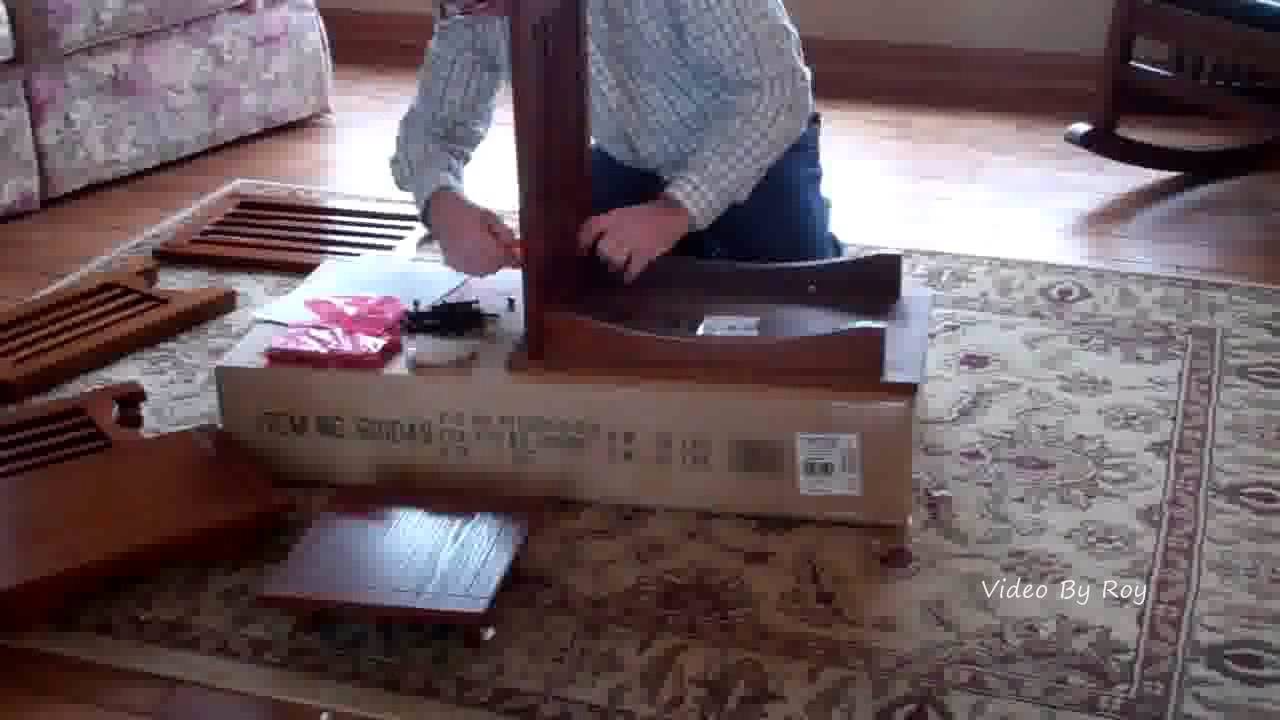 Mission Style Oak Nesting Tables Unboxing and Assembly