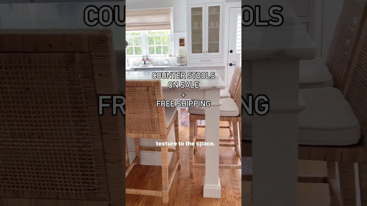 Serena and Lily Balboa counter stools  #coastalhome #serenaandlily #kitchencounterstools