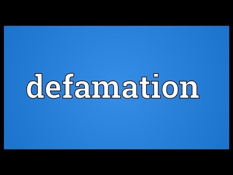Defamation Meaning