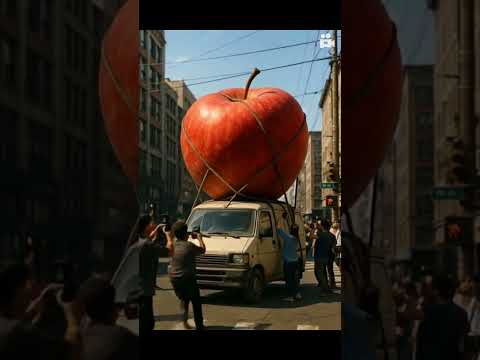 Giant Apple😮.#shortvideo #apple #giantapple #shortsfeed #shorts #aivideo #ai #subscribe #like #reels