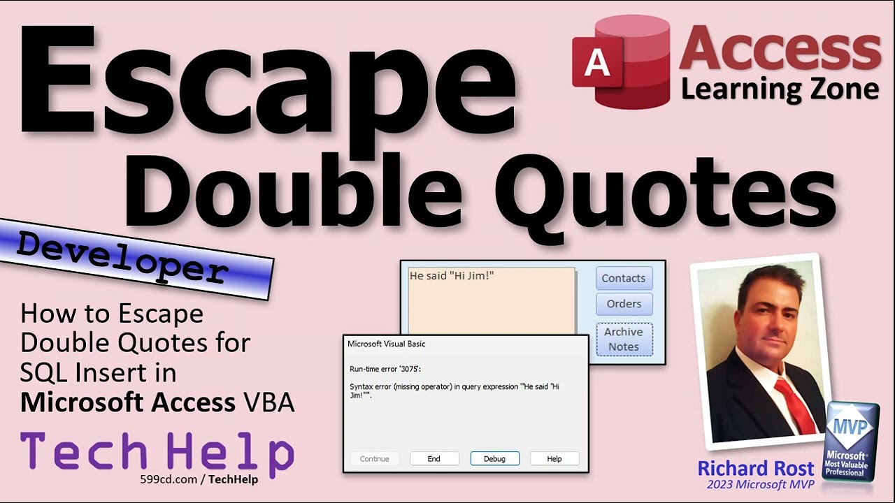 How to Escape Double Quotes for SQL Insert in Microsoft Access VBA