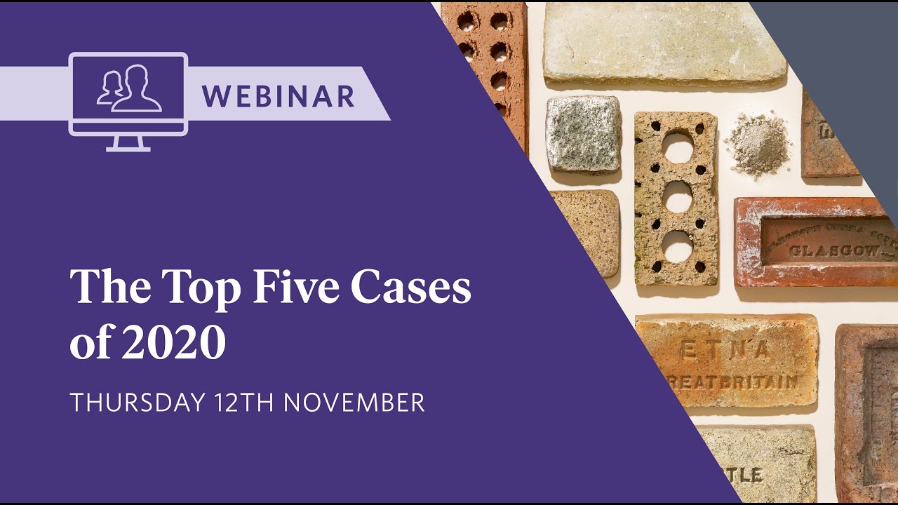 Construction Webinar: Top 5 Cases of 2020 (12 November 2020)