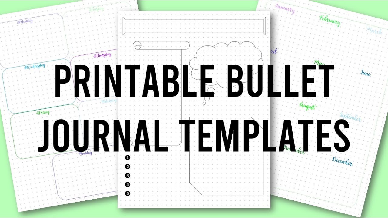 Printable Bullet Journal Templates