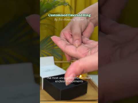 925 Sterling Silver I Emerald Ring I Best Silver Jewellery in India I Customised Silver Jewellery