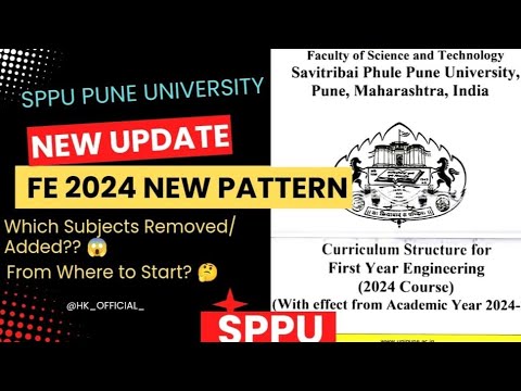 SPPU First Year (FE) 2024 Syllabus Pattern Changed | New Update | Pune University | @HK_OFFICIAL_
