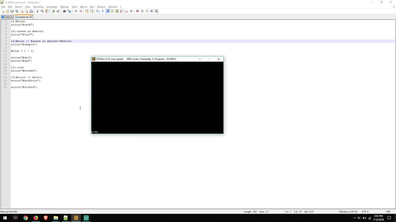 ASSEMBLY PROGRAM - SYNTAX ANALYZER (COMPILER)