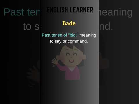 English Word - Bade - Meaning With An Example #englishwords #english #bade