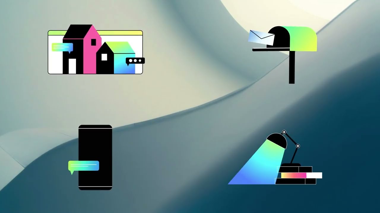 Comments And Search Gradient Icons | Motion Graphics Pack