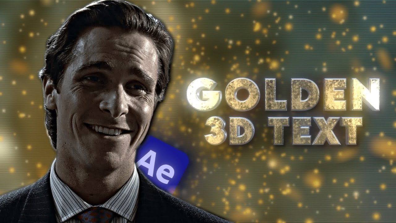 How to: Make Smooth Golden 3D Text | After Effects Tutorial
