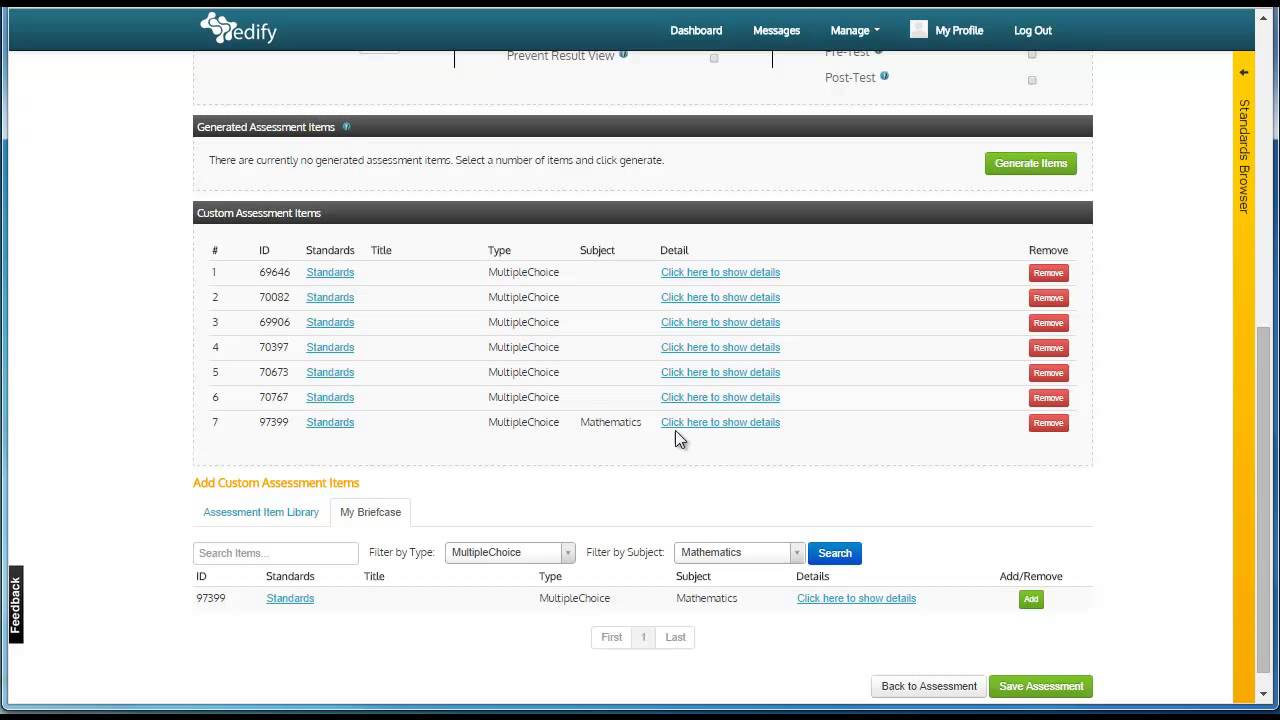 Edify - Assessment Creation and Editing