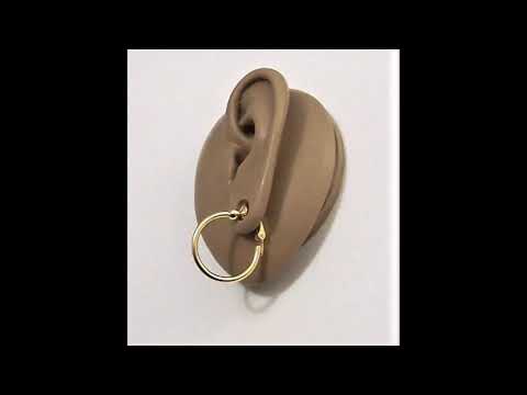 Monet 7/8" = 22mm Hoops Clip On Earrings Gold Plated 2mm Tube